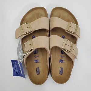 Birkenstock | Shoes | New Birkenstock Arizona Sandcastle Nubuck Leather ...